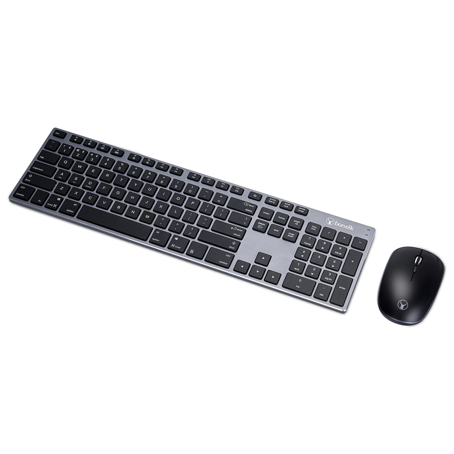 Bonelk Aluminium Bluetooth Keyboard and Mouse Combo, Full Size, KM-517