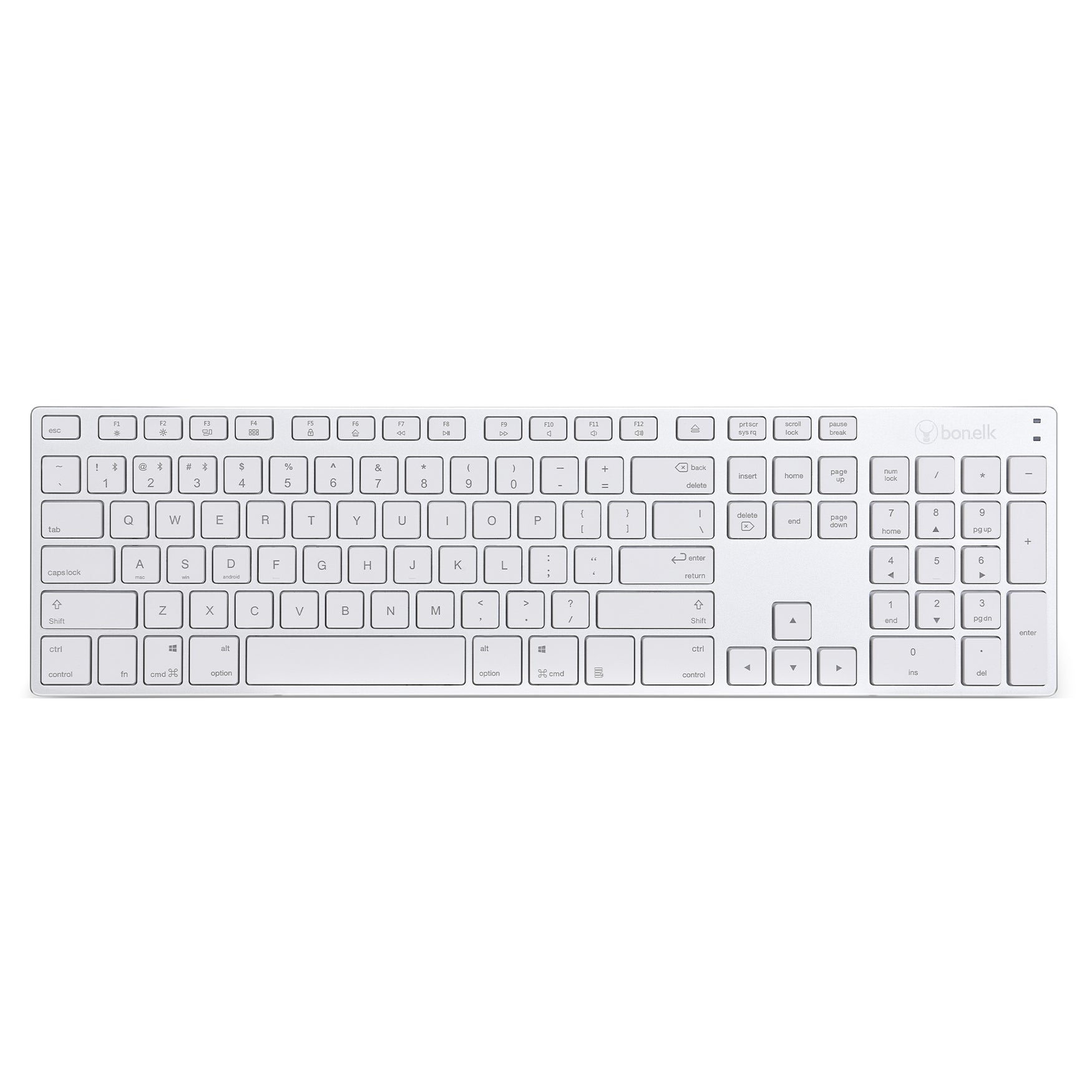 Bonelk Aluminium Bluetooth Keyboard and Mouse Combo, Full Size, KM-517